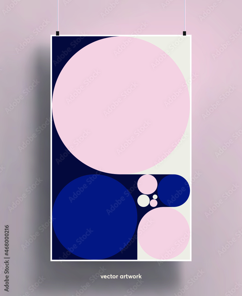 Beautiful poster template with abstract geometric shapes background ...