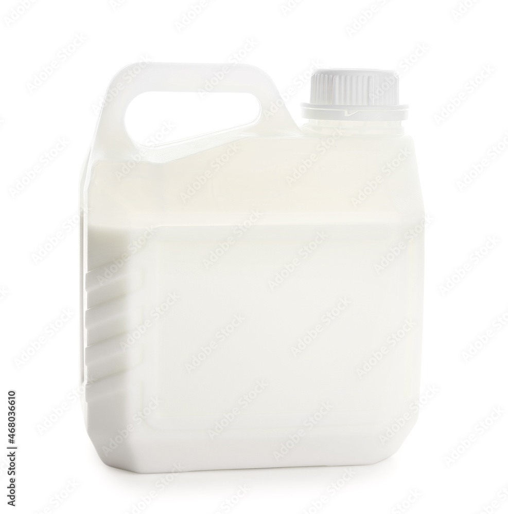 Gallon bottle of milk on white background Stock Photo | Adobe Stock