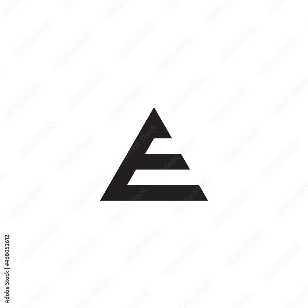letter E triangle, simple symbol building logo vector Stock Vector ...