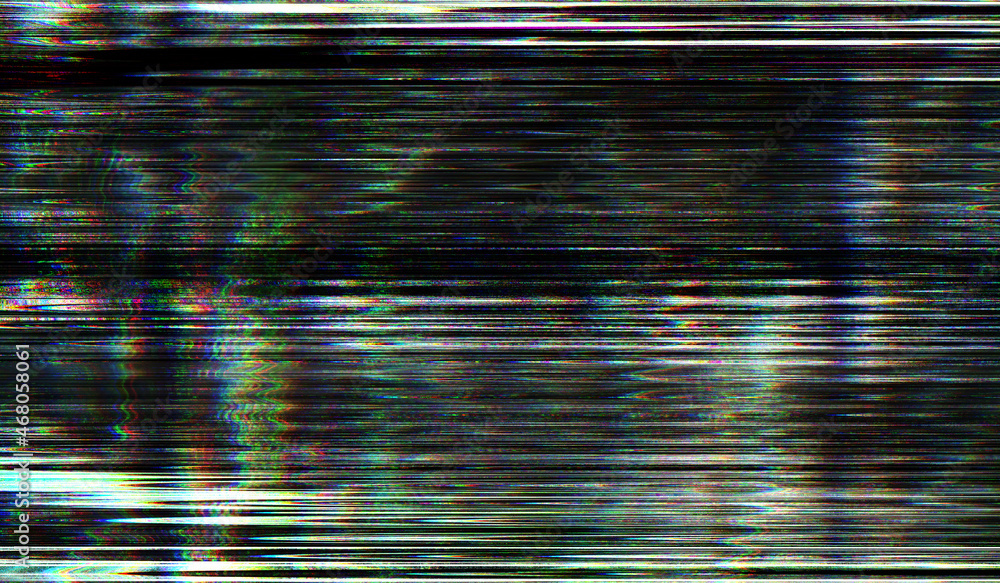 Digital glitch and distortion effect. Futuristic cyberpunk tv noise ...