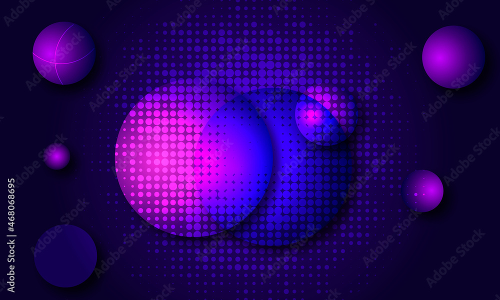 Purple gradient ball shape 3d background . galaxy background . 3d ...