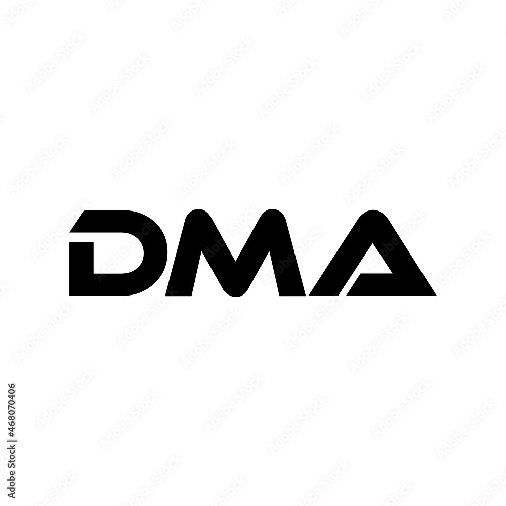 Vecteur Stock DMA letter logo design with white background in ...