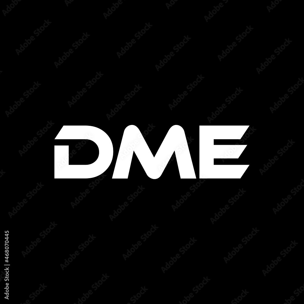 DME letter logo design with black background in illustrator, vector ...