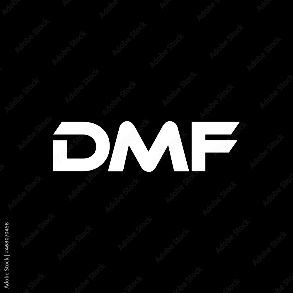 DMF letter logo design with black background in illustrator, vector ...