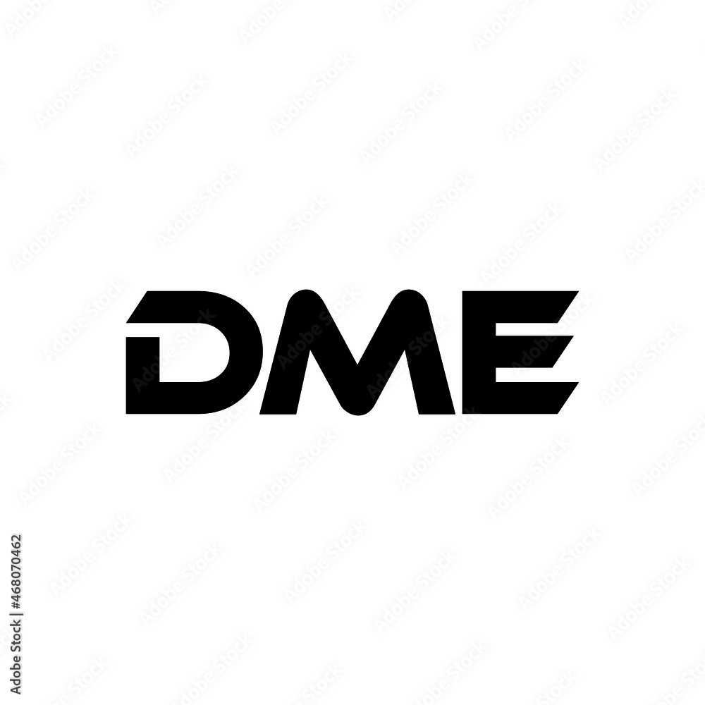 DME letter logo design with white background in illustrator, vector ...