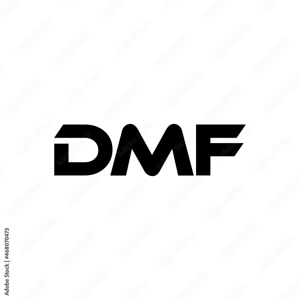 DMF letter logo design with white background in illustrator, vector ...