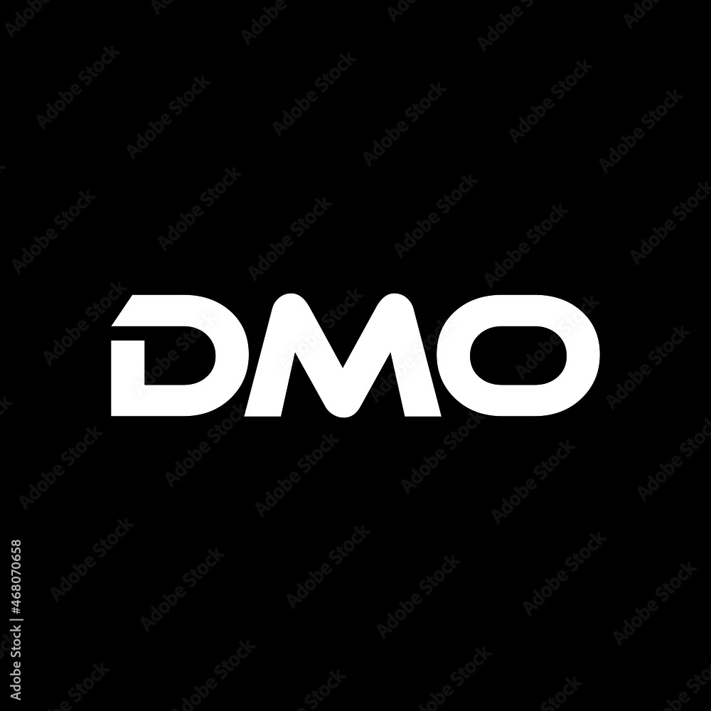 DMO letter logo design with black background in illustrator, vector ...