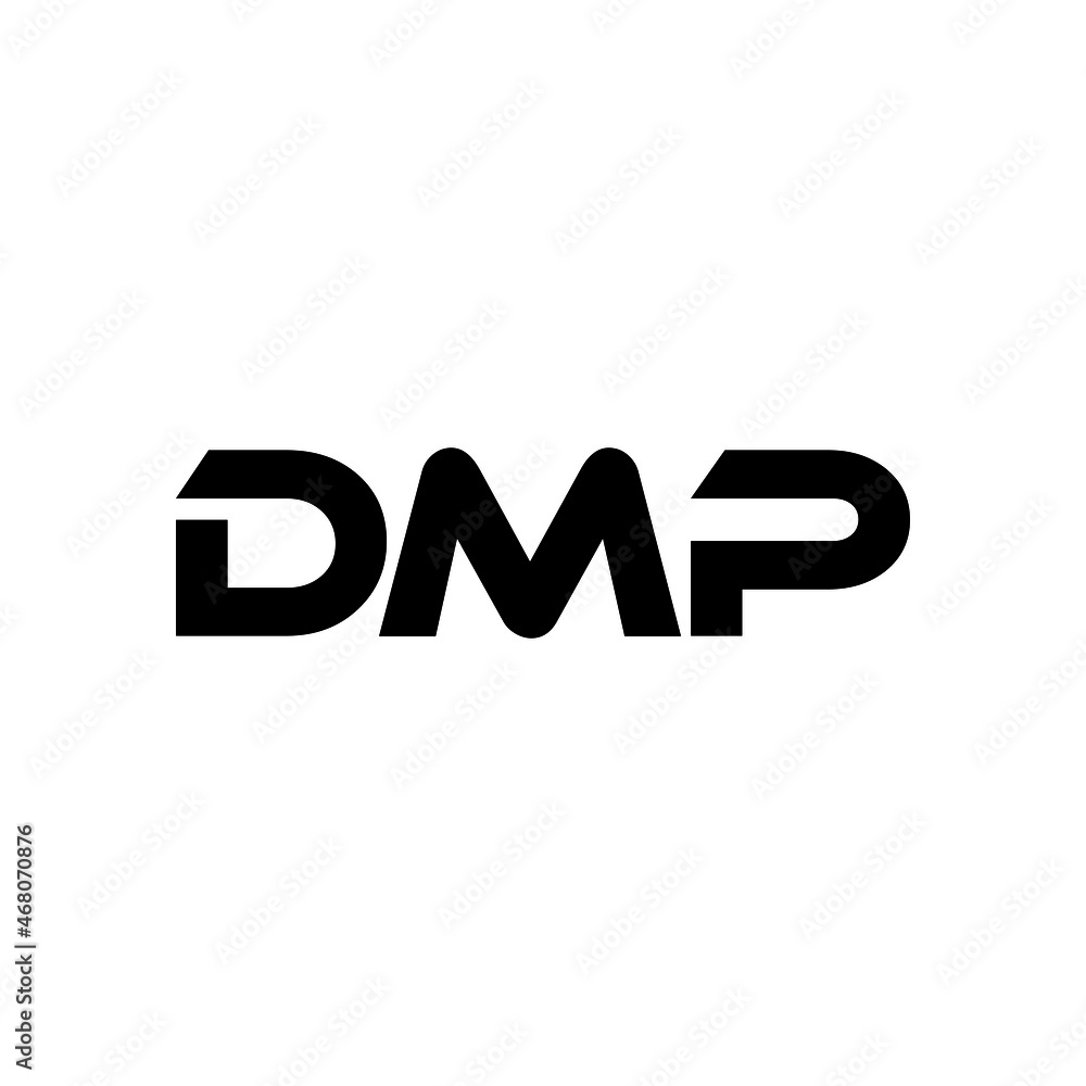 DMP letter logo design with white background in illustrator, vector ...