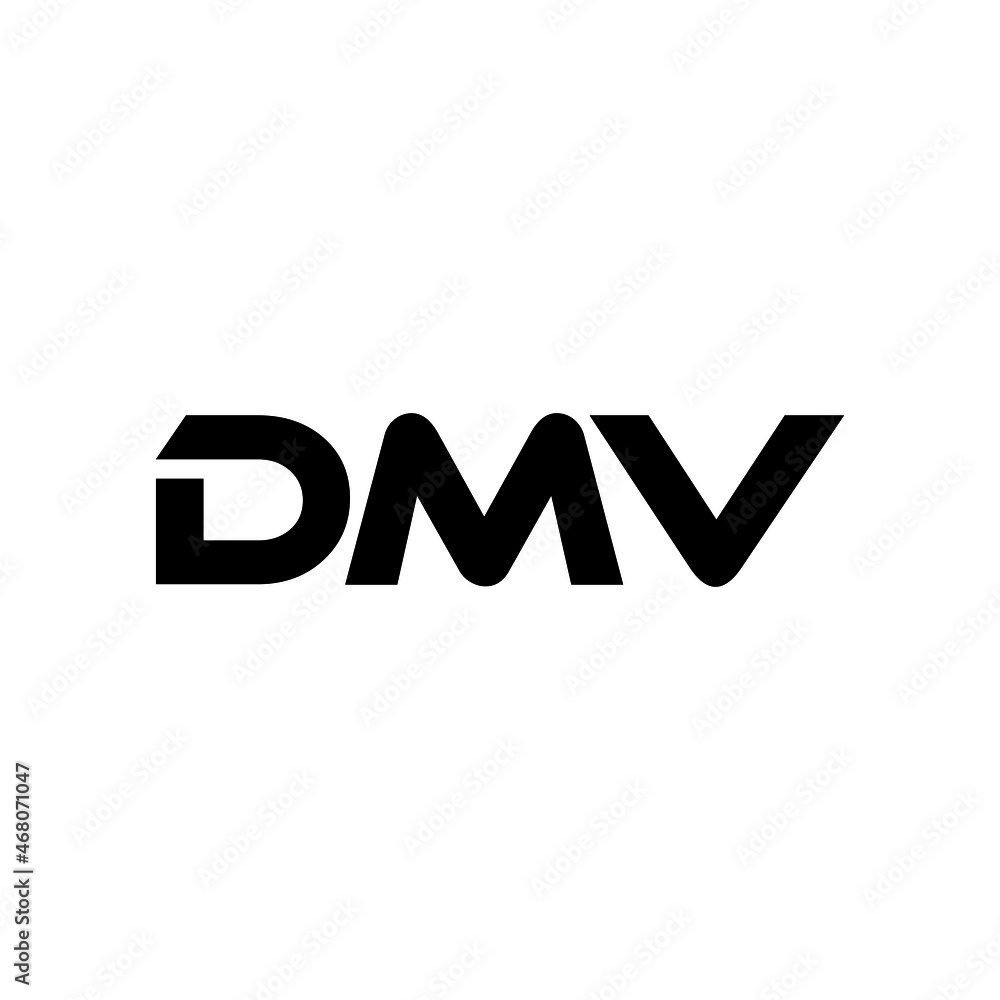 Vecteur Stock DMV letter logo design with white background in ...