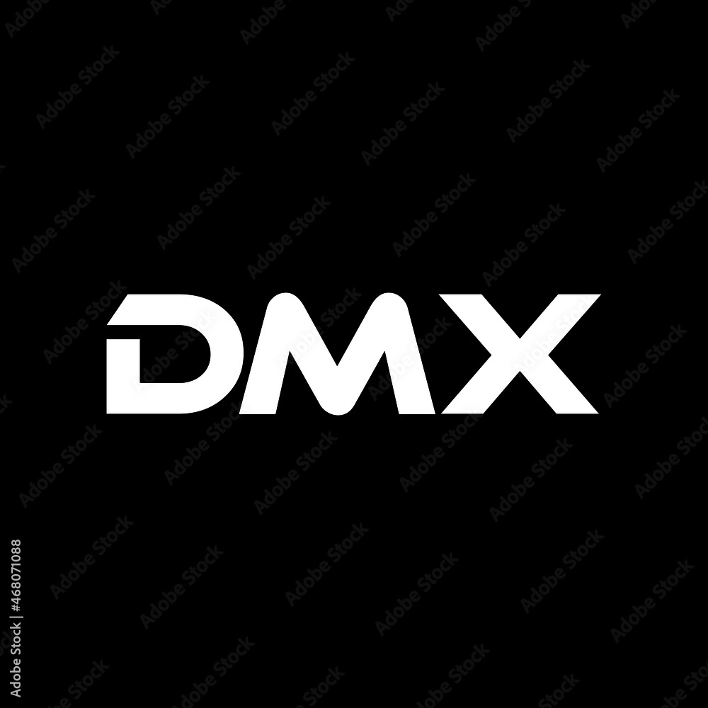 DMX letter logo design with black background in illustrator, vector ...