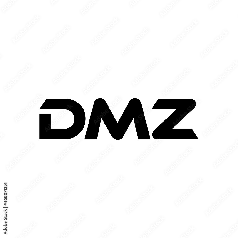 Fototapeta DMZ letter logo design with white background in illustrator ...