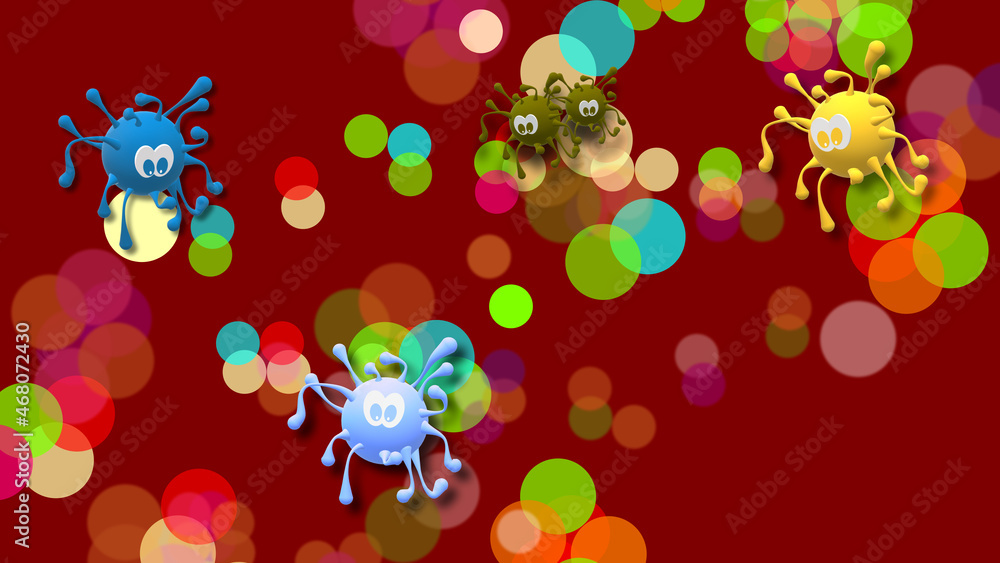 Coronavirus drawing cartoon. Virus picture. SARS-CoV-2, new pandemic ...