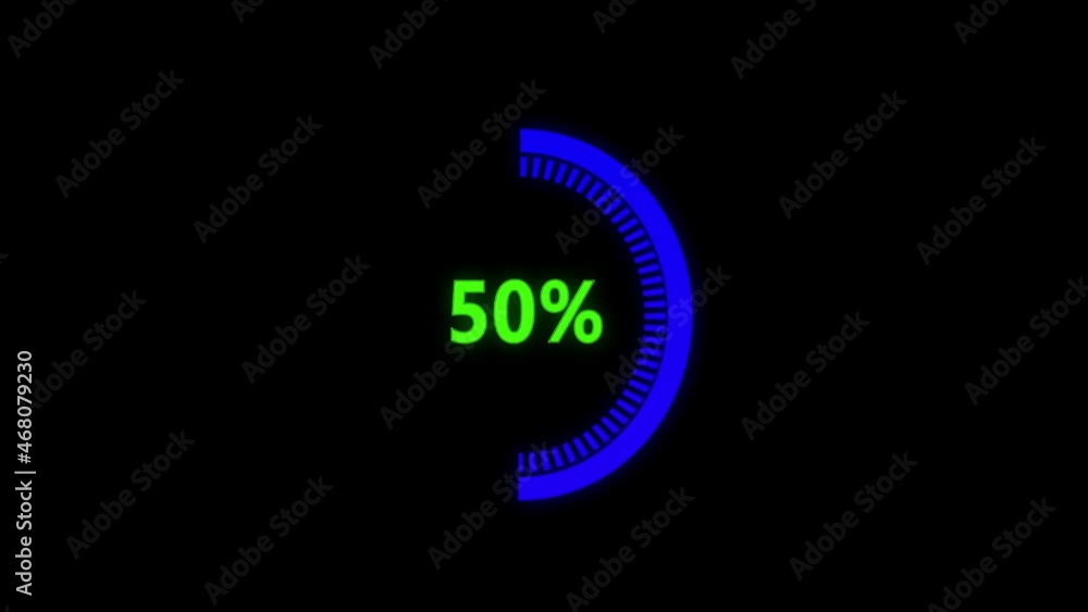 Circular percentage progress bar on transparent background. blue dotted ... Circular percentage progress bar on transparent background. blue dotted ...