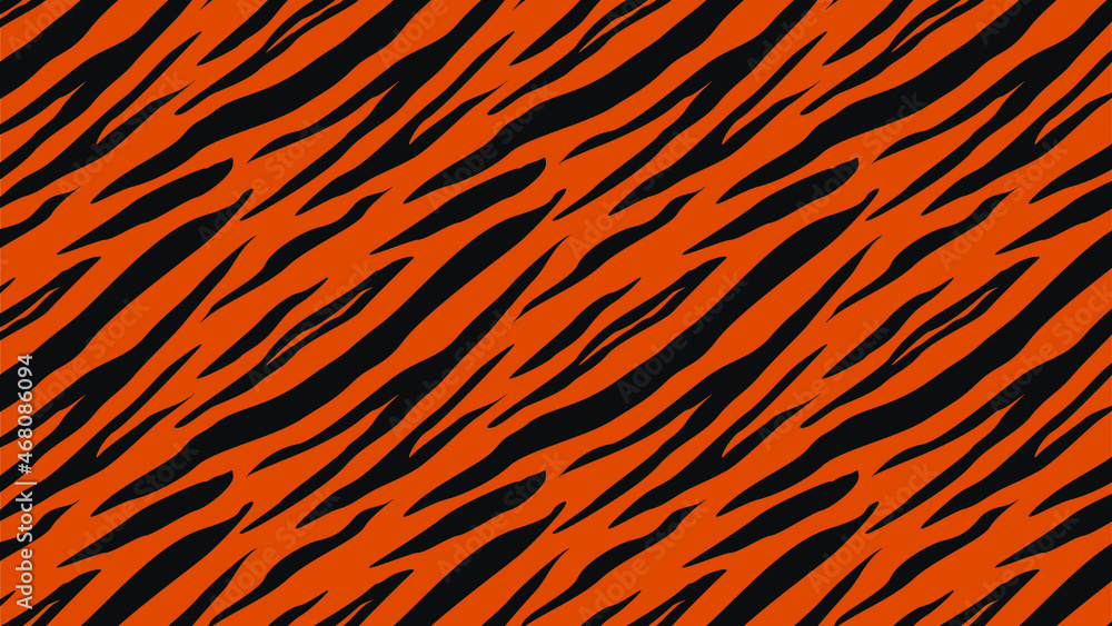Seamless tiger skin vector pattern. Tiger skin texture. Animal print ...