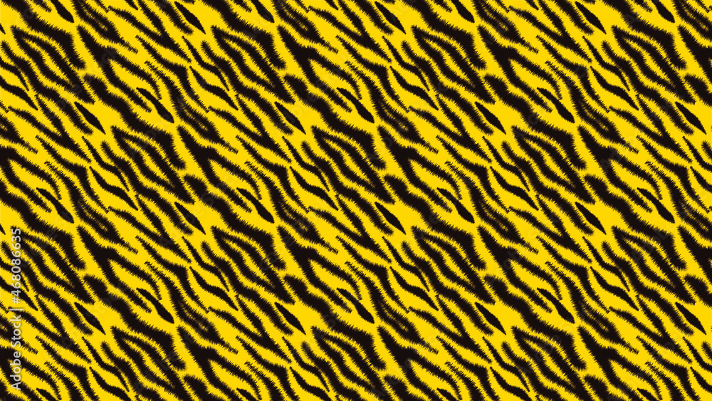 Seamless tiger skin vector pattern. Tiger skin texture. Animal print ...
