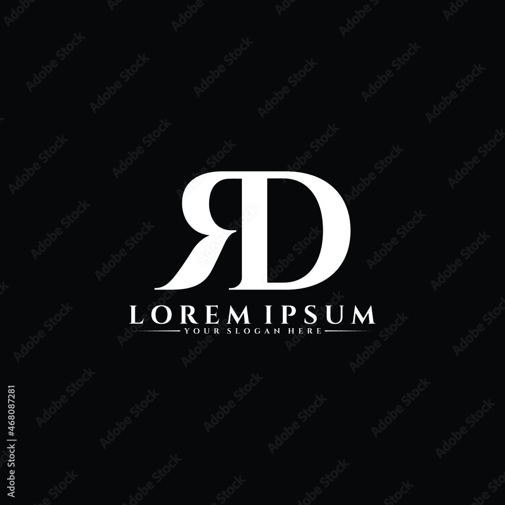 Letter RD luxury logo design vector Stock Vector | Adobe Stock