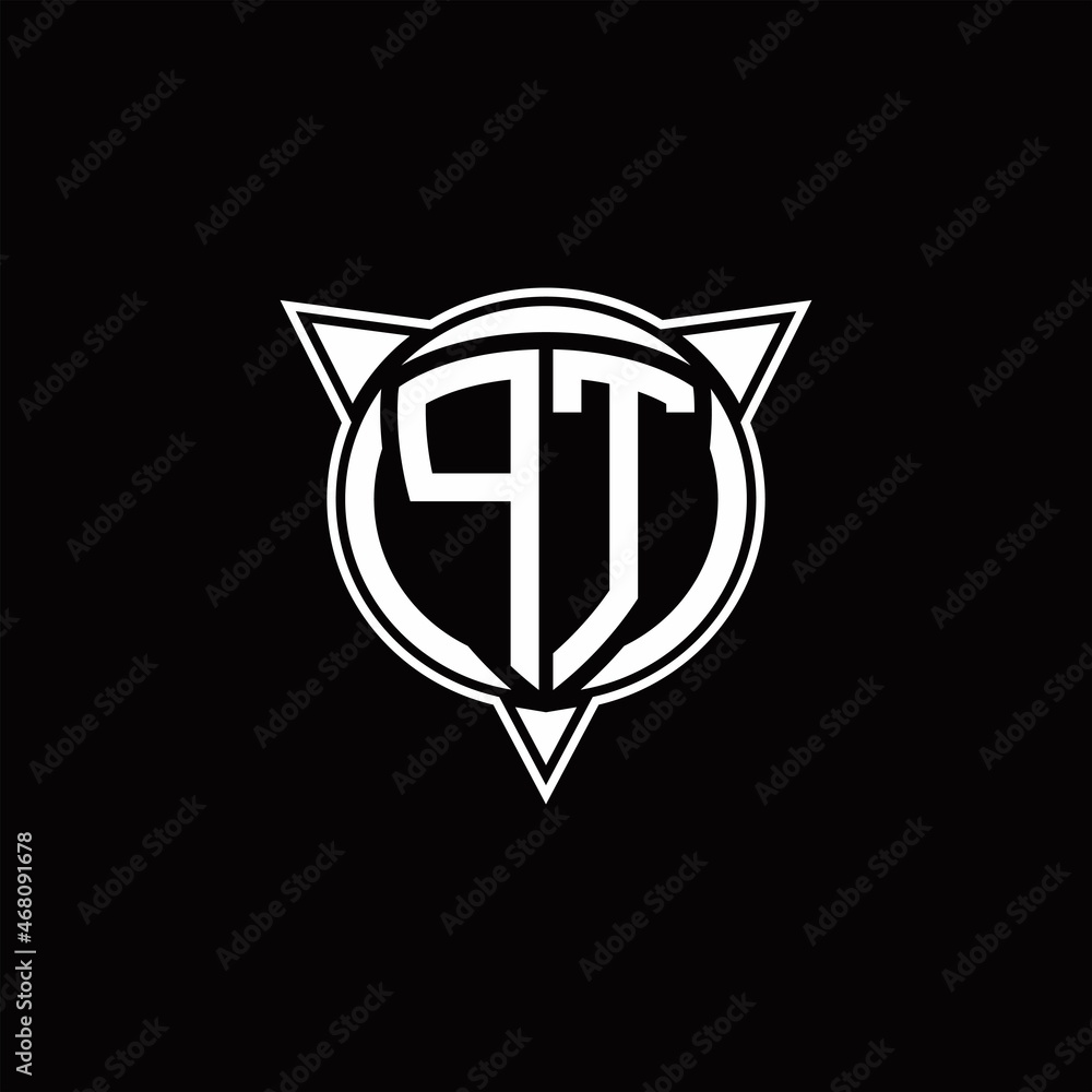 PT Logo monogram isolated with circle shape and three arrow design ...