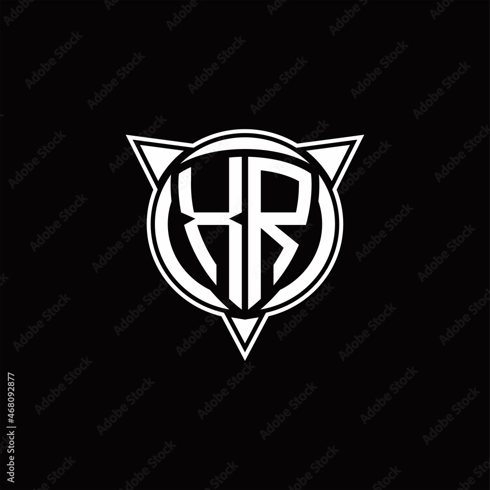 XR Logo monogram isolated with circle shape and three arrow design ...