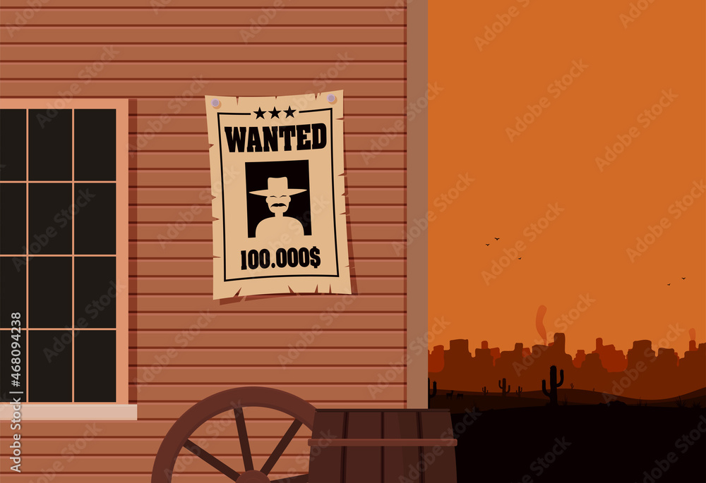 Poster Vintage wanted poster flat vector – Wall Art | UkPosters