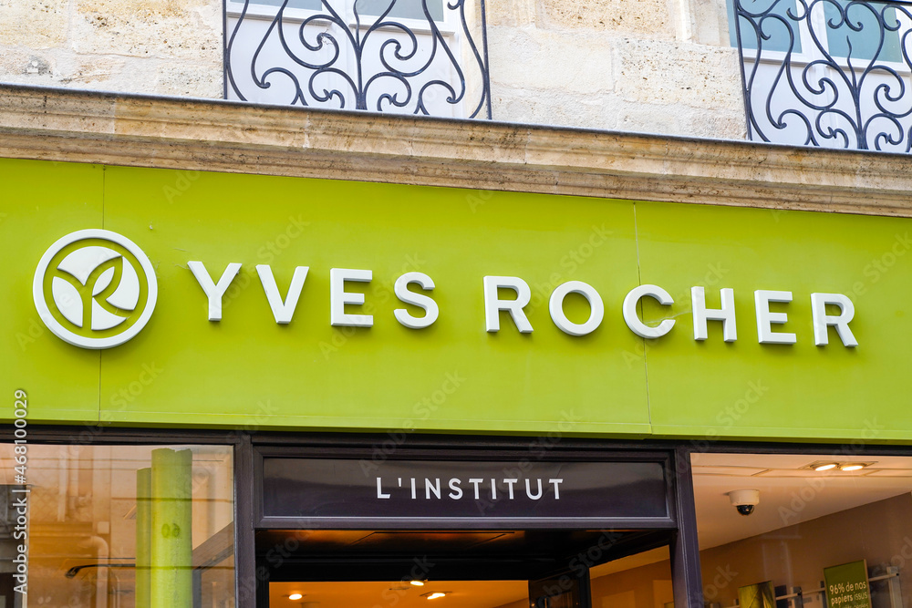 Yves Rocher sign logo and text brand front of facade store fashion ...