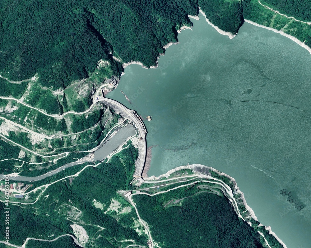 The Enguri Dam is a hydroelectric dam on the Enguri River in Georgia ...