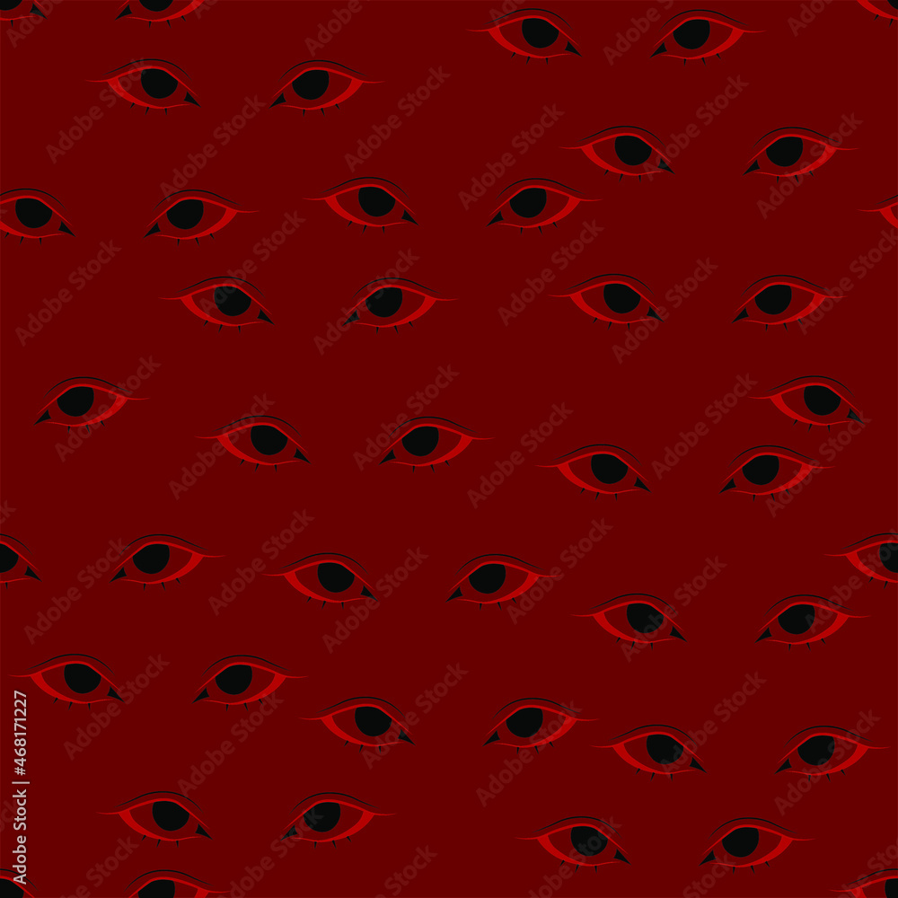 Abstract evil eyes seamless pattern.Trendy vector illustration.Flat ...