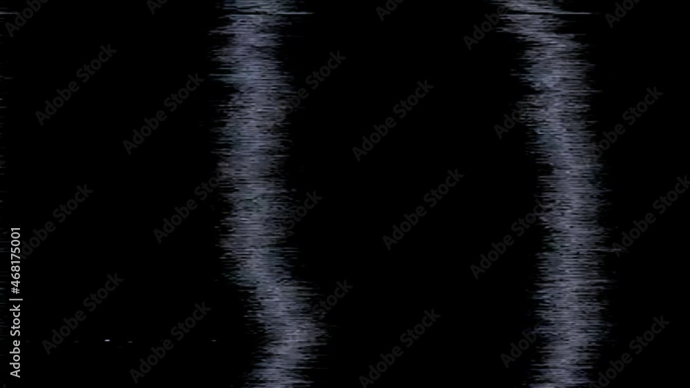 VHS Glitch Streaks, Noise Overlay, VHS Line Noise, Black screen Stock ...