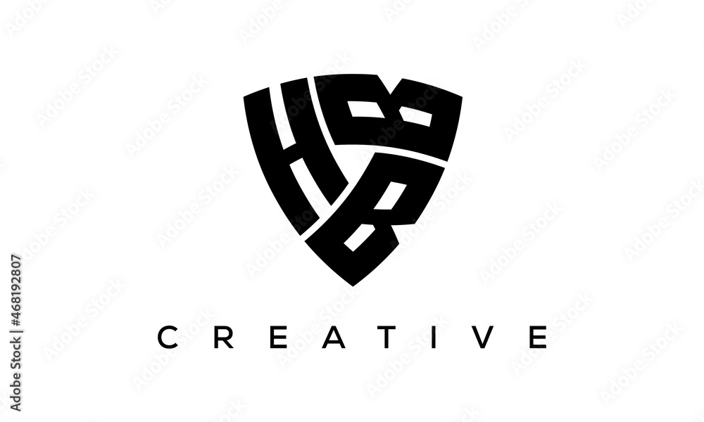HBB letters logo, security Shield logo vector Stock Vector | Adobe Stock