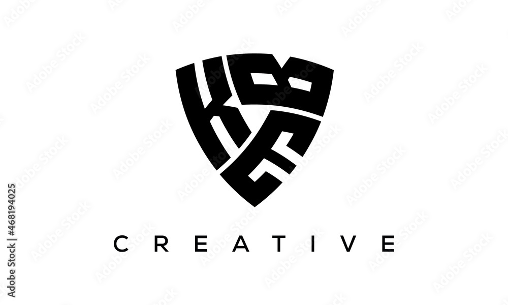 KEB letters logo, security Shield logo vector Stock Vector | Adobe Stock