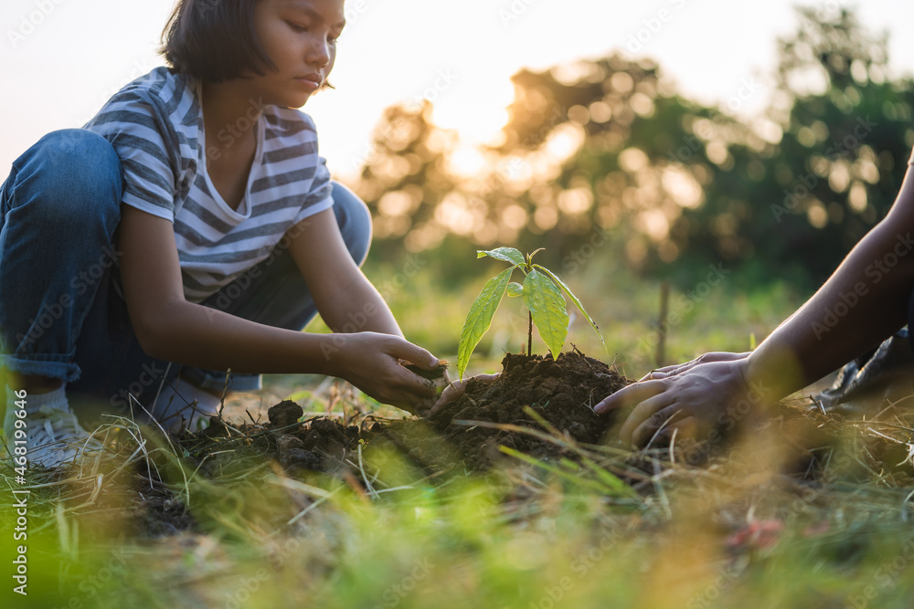 Natural Woman Tree Planting Girls