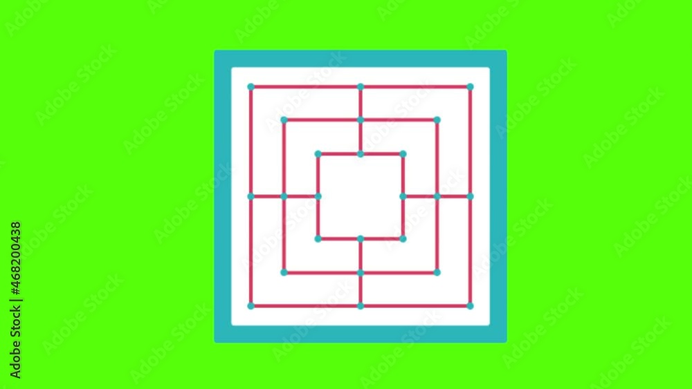 A vector design of a maze game on a green screen background for chroma ...
