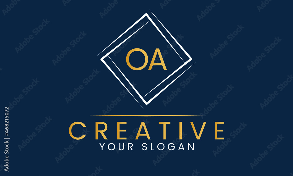 OA Logo Letter design template, Letter OA logo design, Alphabet letters ...
