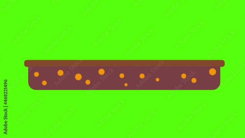 An animation of a chocolate bar on a green screen background for chroma ...