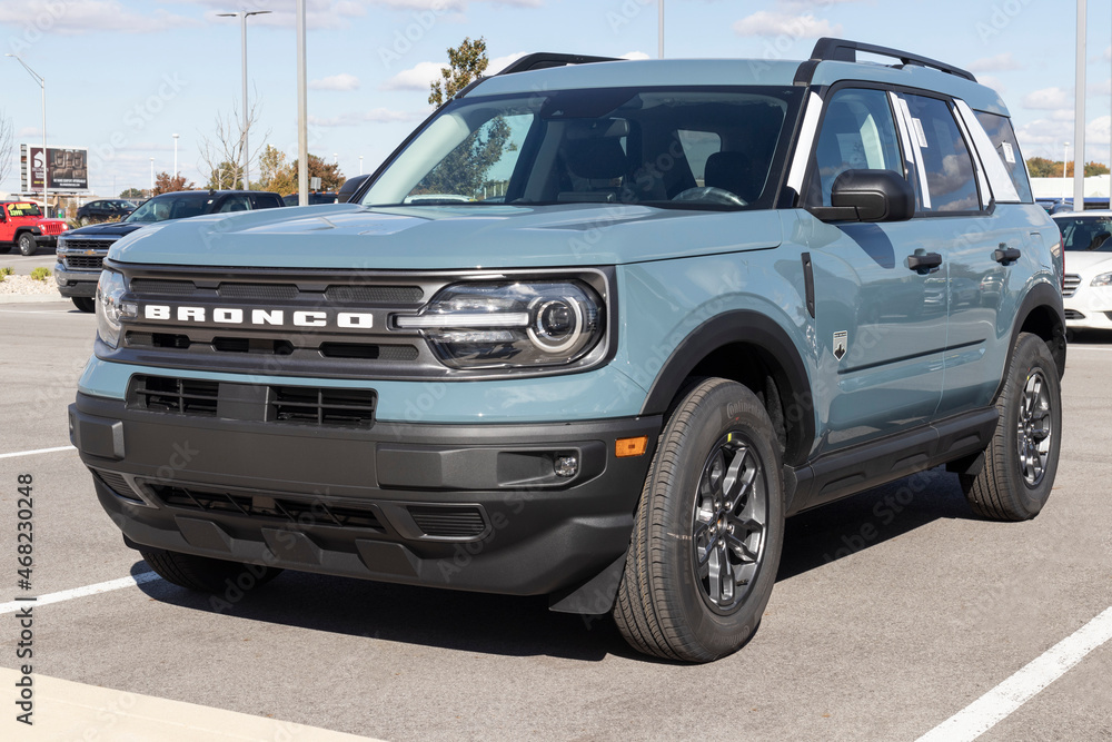 Ford Mustang Mach-E SUV display. The Mustang Mach-E is Ford's first all ...