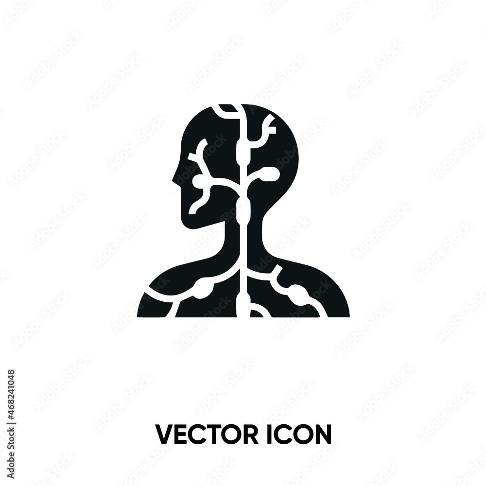 Lymph nodes vector icon. Modern, simple flat vector illustration for ...