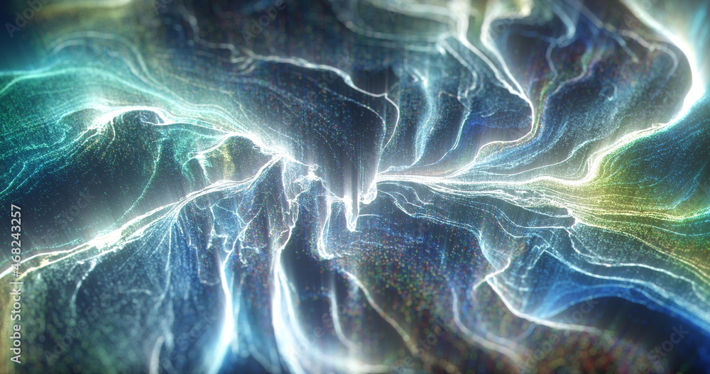 Abstract color storm, High voltage fantasy particle and fluid effect ...