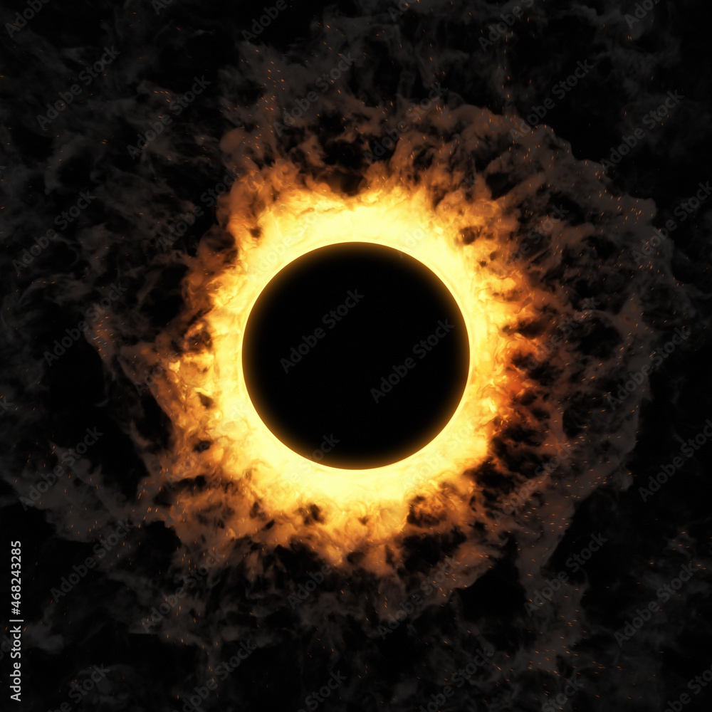 Galactic inferno, celestial explosion of epic proportion. Astral rays ...