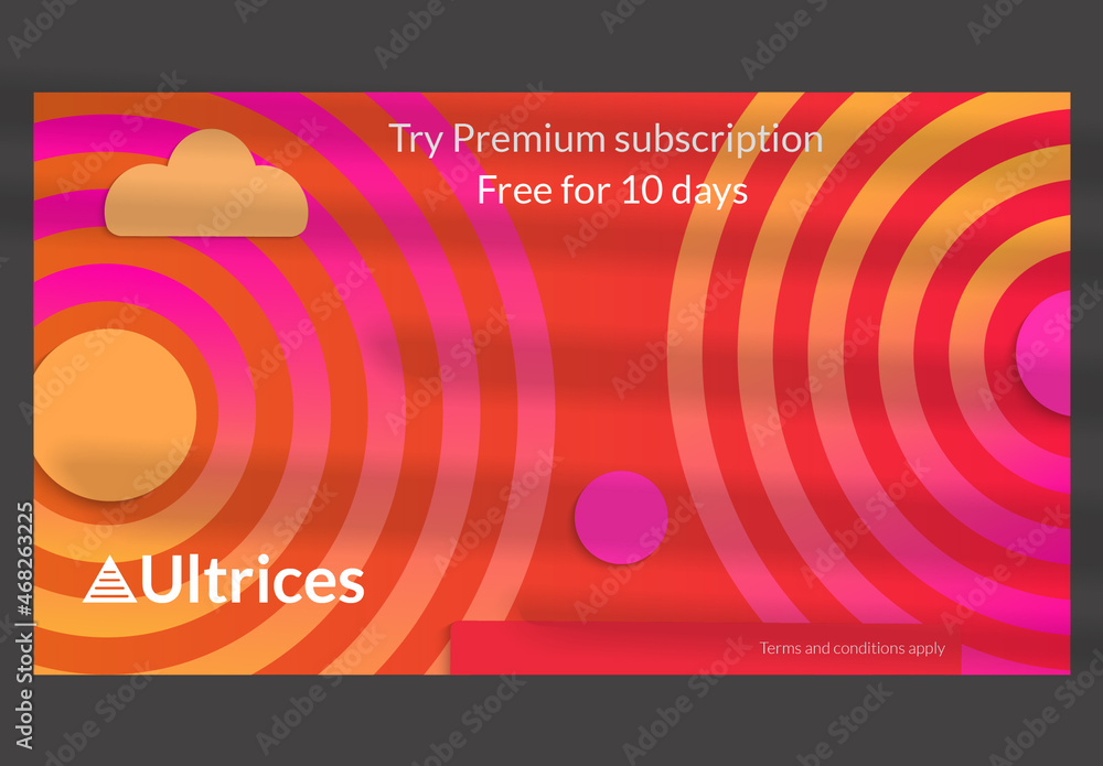Slideshow Ad Layout with Vanishing Gradient Stock Template | Adobe Stock