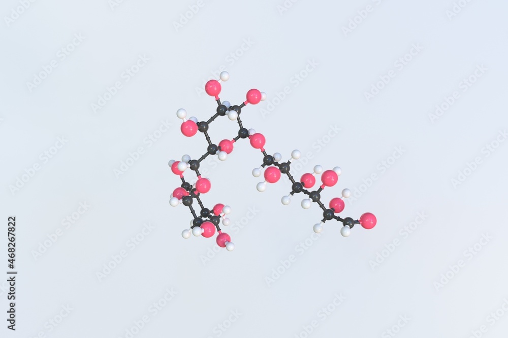 Dextran molecule. Isolated molecular model. 3D rendering Stock ...