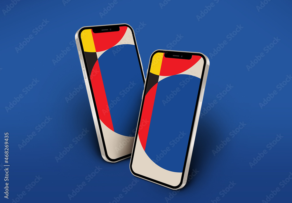 Modern Mobile Phone Mockup Stock Template | Adobe Stock