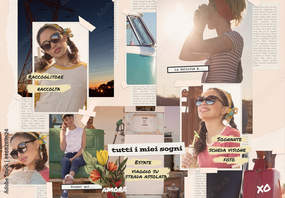 Moodboard di collage raccoglitore Stock Template | Adobe Stock