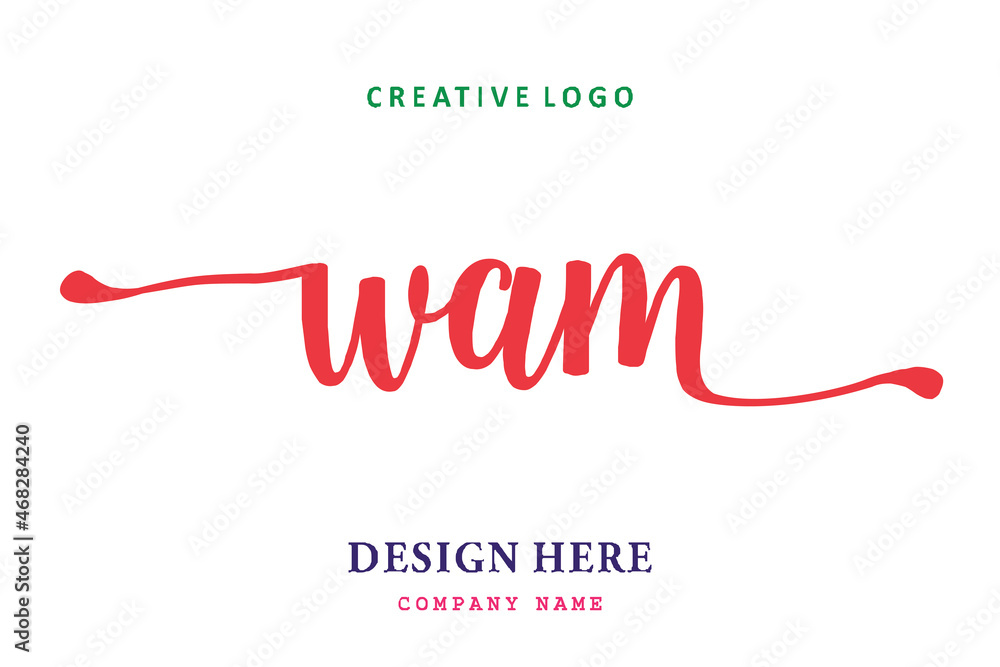 WAM lettering logo is simple, easy to understand and authoritative ...