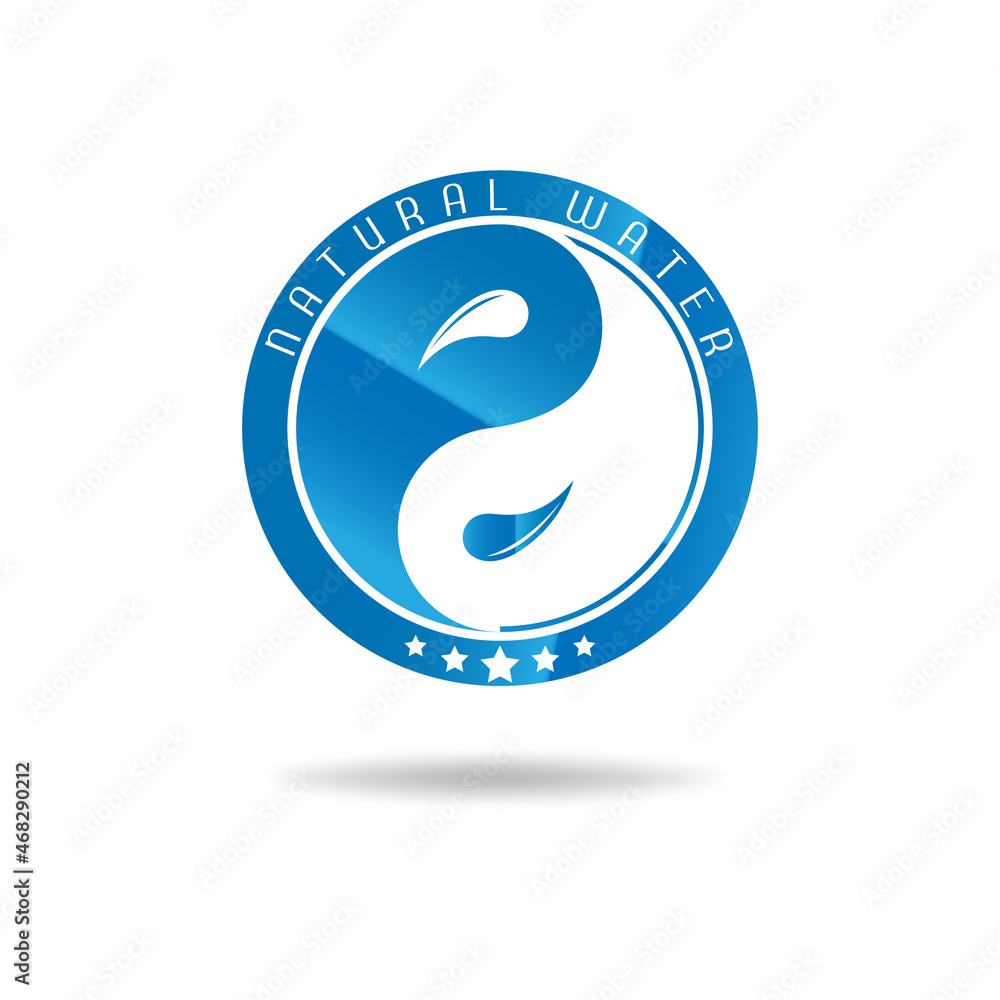 Yin Yang water drop logotype. Creative design for water emblem logo ...