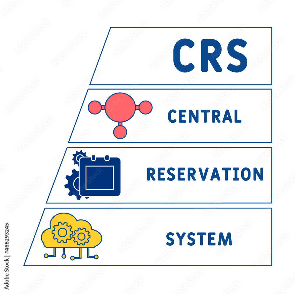 Vecteur Stock CRS - Central Reservation System acronym. business ...