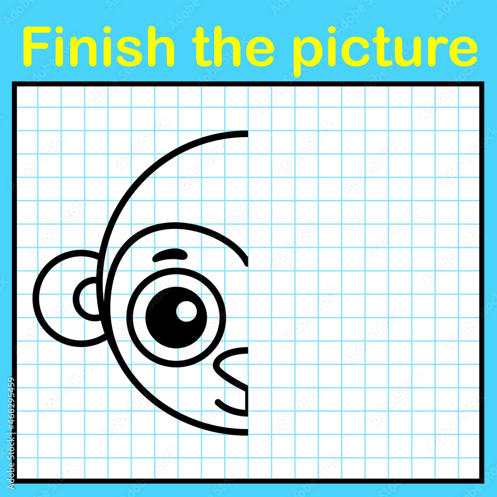 Complement the monkey with a symmetrical picture and paint it. A simple ...