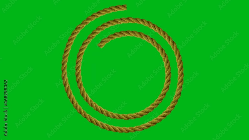 Spiral rope motion graphics with green screen background Stock Video ...