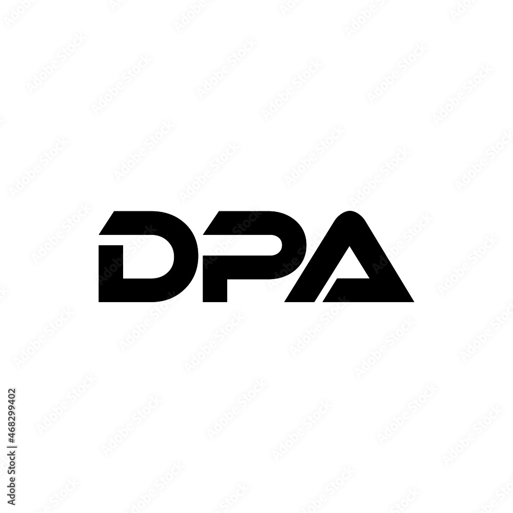 DPA letter logo design with white background in illustrator, vector ...