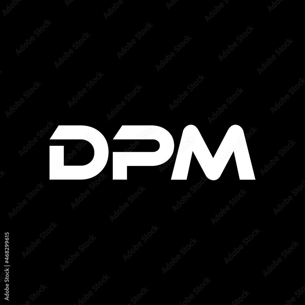 DPM letter logo design with black background in illustrator, vector ...