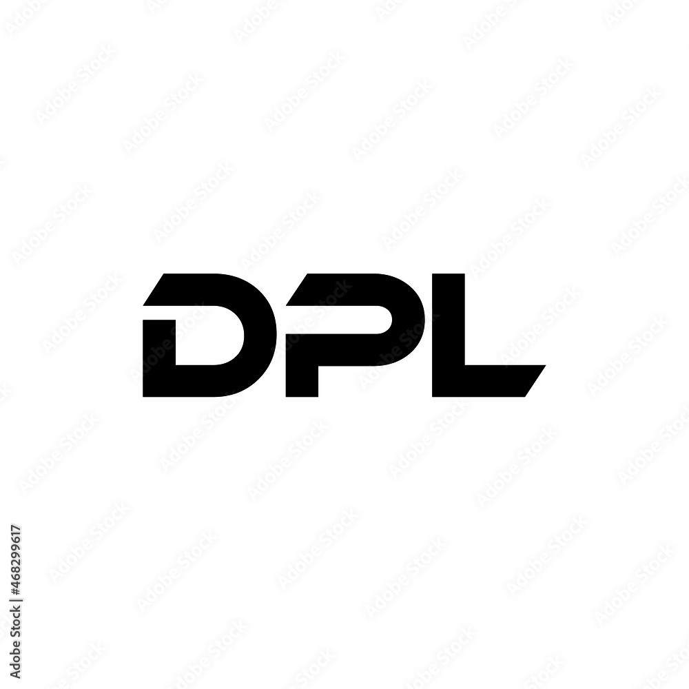DPL letter logo design with white background in illustrator, vector ...