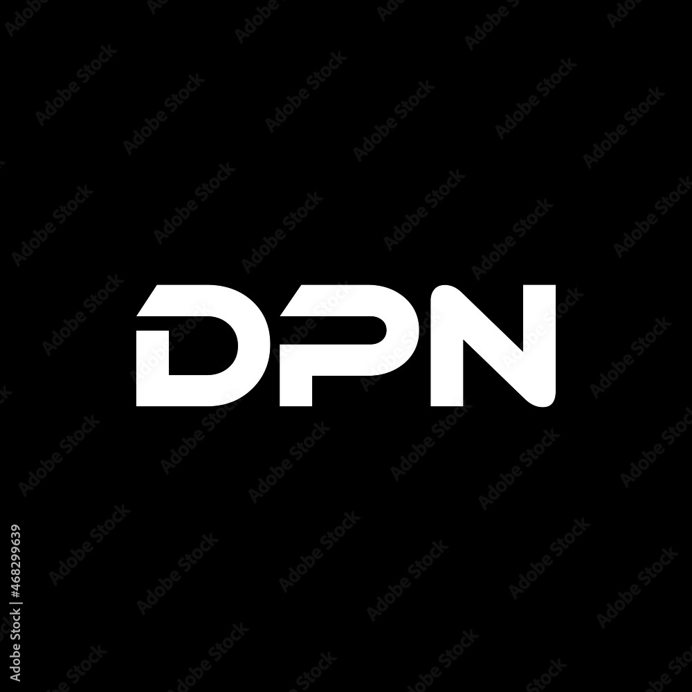 DPN letter logo design with black background in illustrator, vector ...